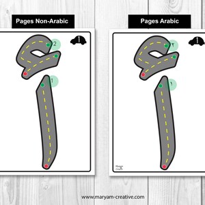 60 Arabic Alphabet Road Mat, Arabic Letters, Hands on Activity, Quran ...