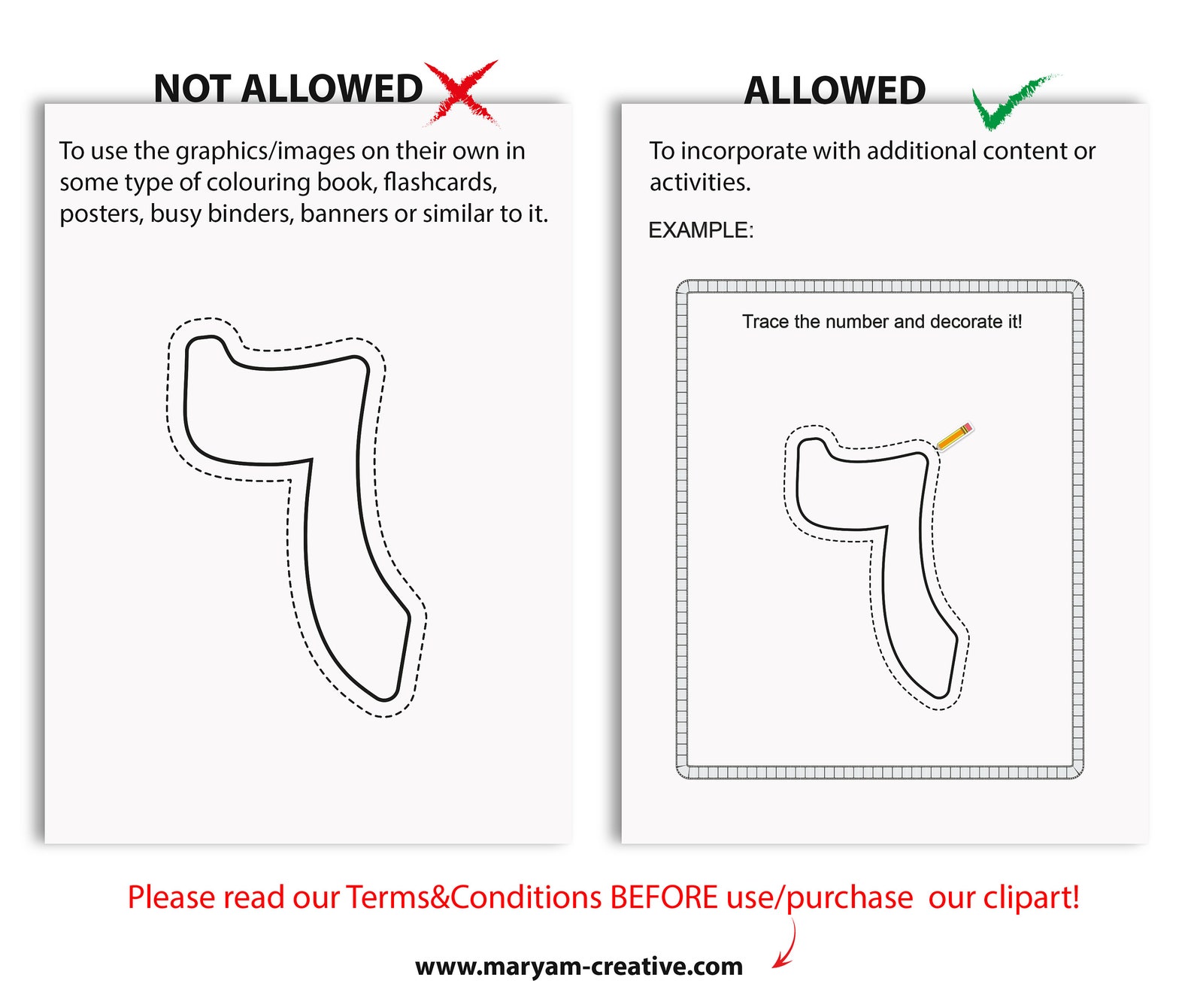 160 Arabic Numbers Colour and Cut Clipart, Tracing, Cutting, Colouring ...