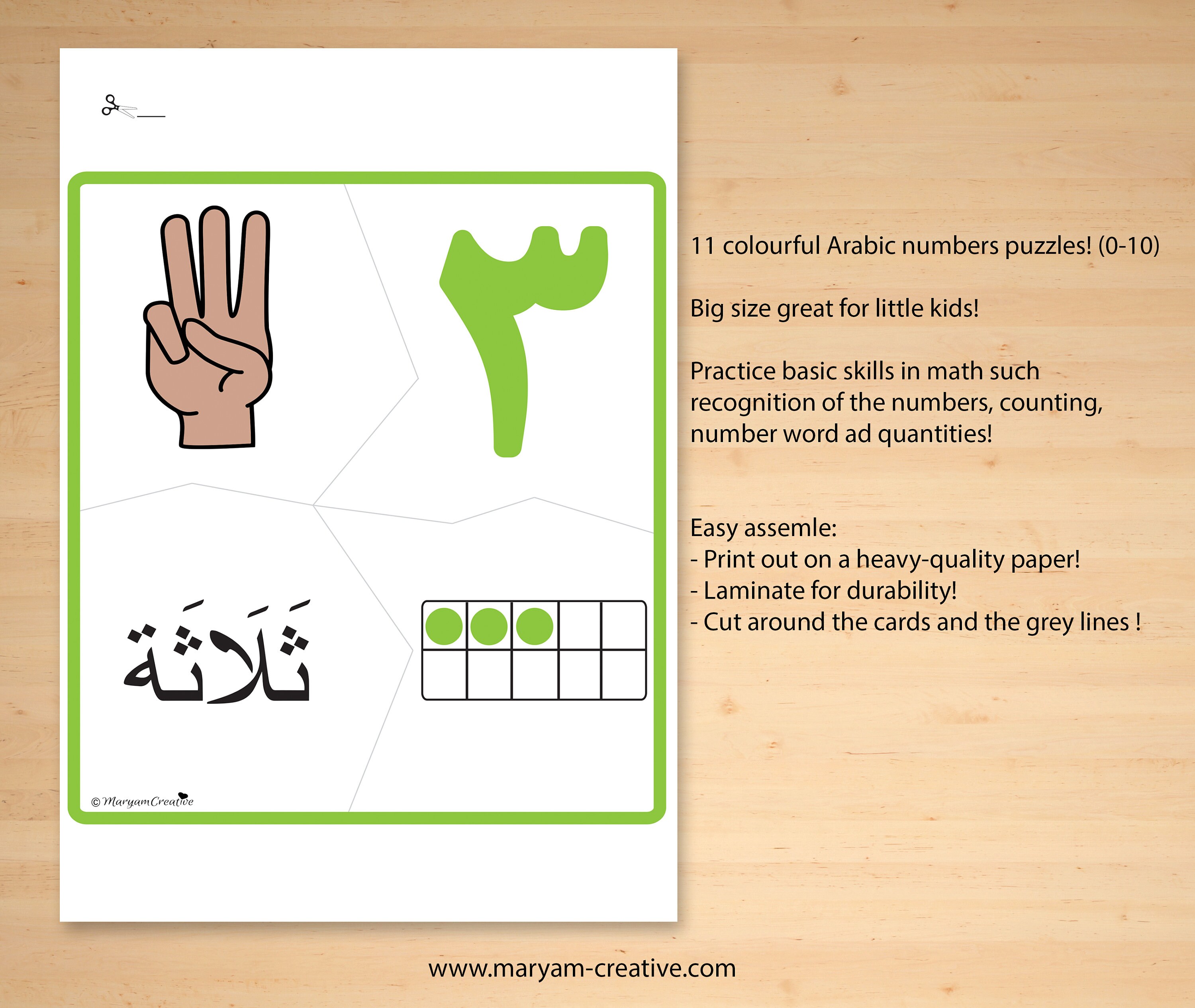 Arabic Numbers 0