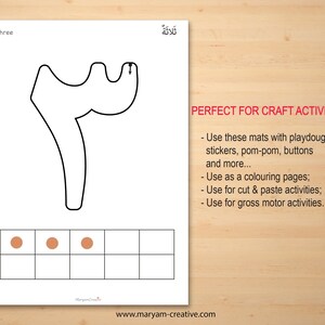 25 Arabic Numbers Simple Mats 1-10, EDITABLE, Colouring, Play Dough ...