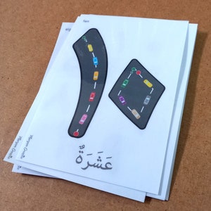 Arabic Numbers Road Flashcards 0-10, Quran, Homeschool, Classroom ...