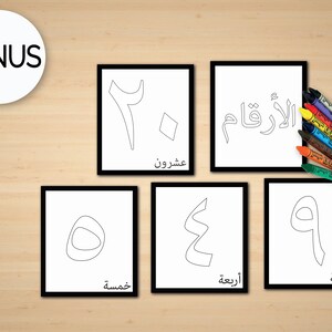Arabic Numbers Flashcards Colourful Set, Arabic Numbers, Quran ...