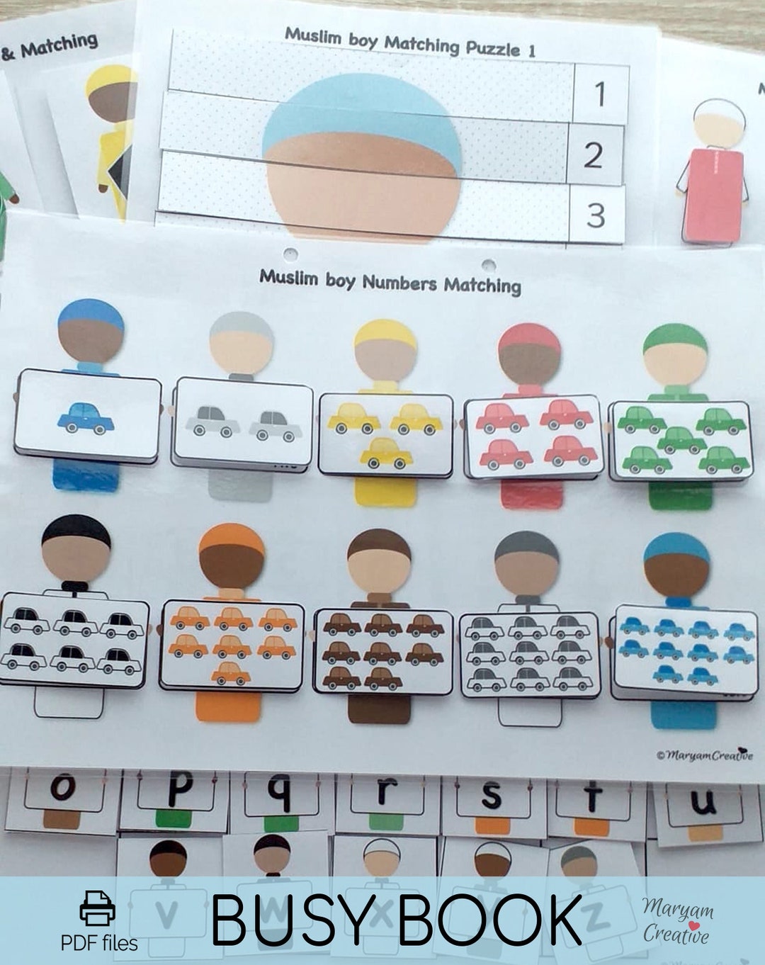Muslim Boy Busy Book, Alphabet, Phonics, Colours, Shapes, Numbers ...