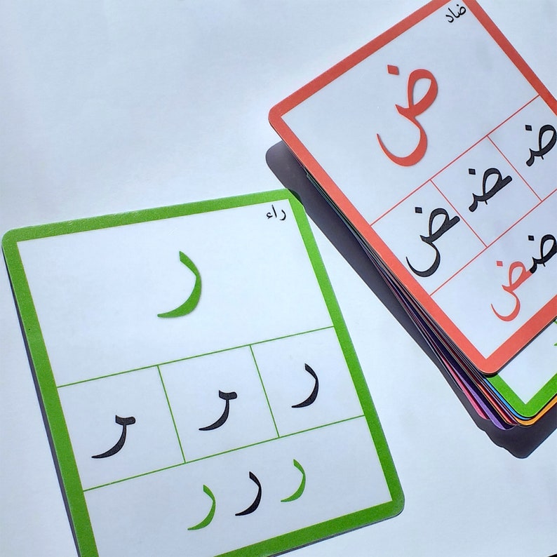 Buy Arabic Flashcards Letters Positions Printable Alphabet Online in ...