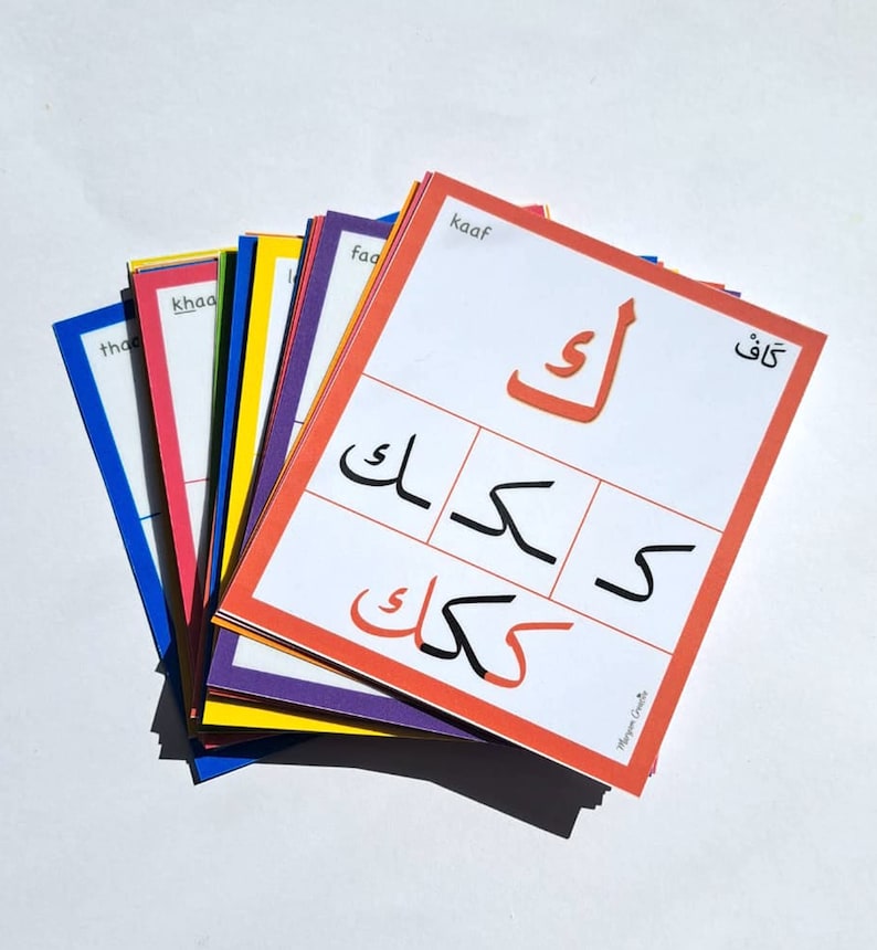 30 Arabic Flashcards Letters Positions Alphabet Letters - Etsy UK