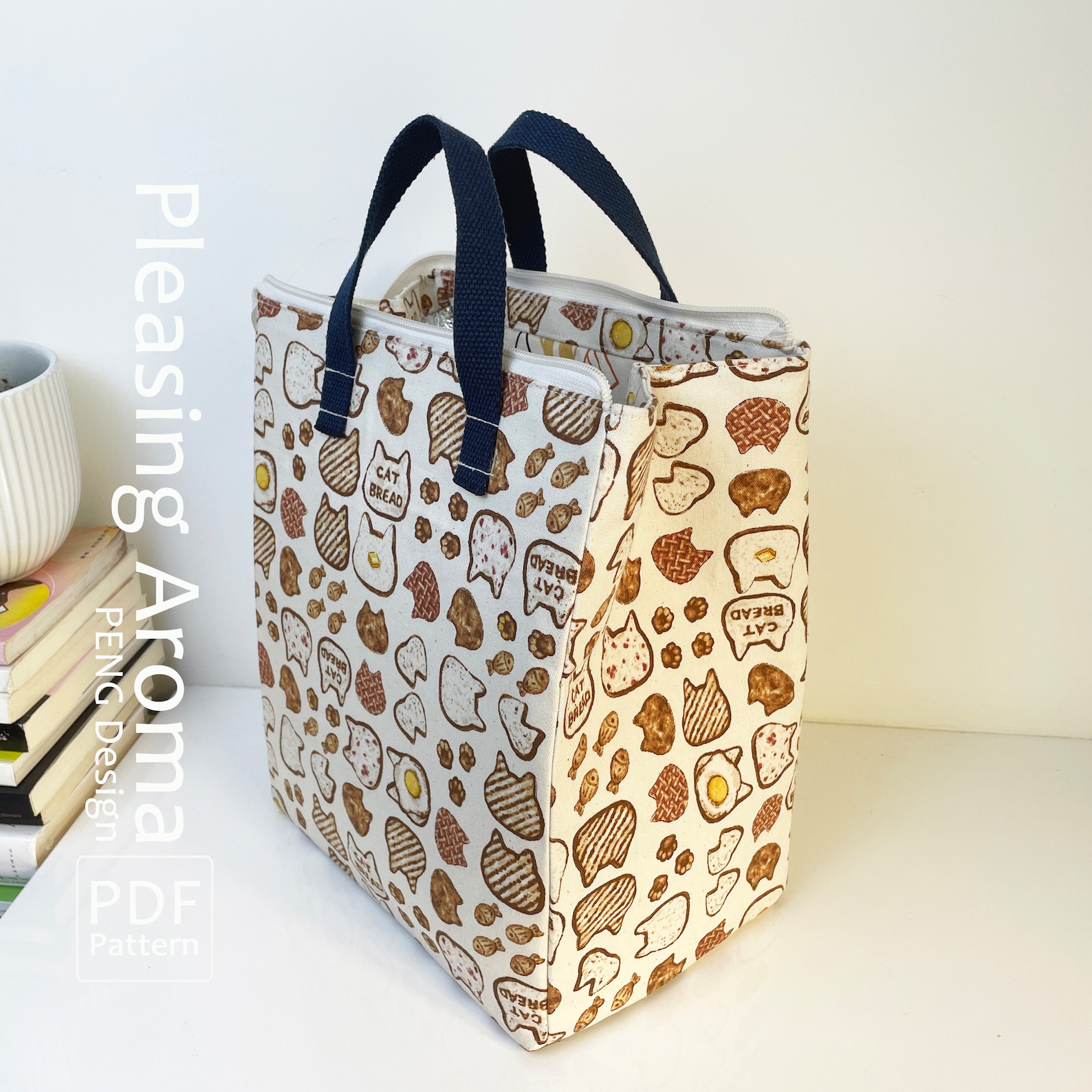 Lunch Tote With Interior Pockets Sewing Tutorials,bento Bag,insulated ...