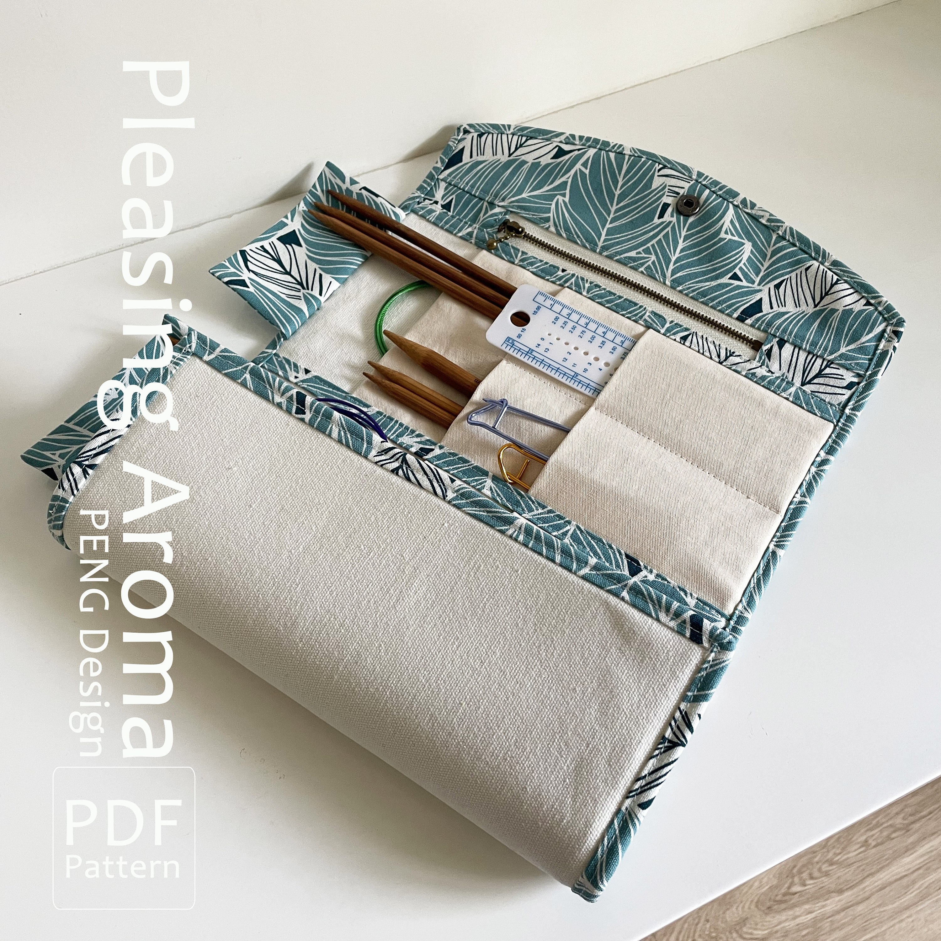Sewing Pattern Knitting Needle Case/2 Size/needle Case Pattern/canvas ...