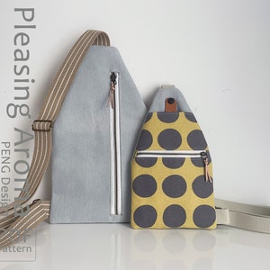 Sling Bag Pattern,2 Sizes Front Sling Purse Sewing Patterns,mini and ...
