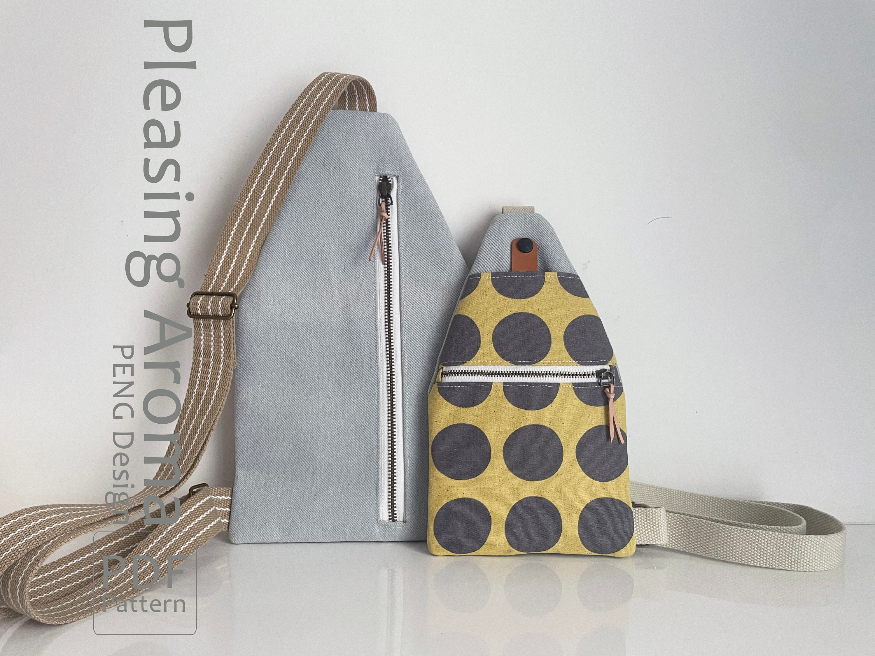 Sling Bag Pattern,2 Sizes Front Sling Purse Sewing Patterns,mini and ...