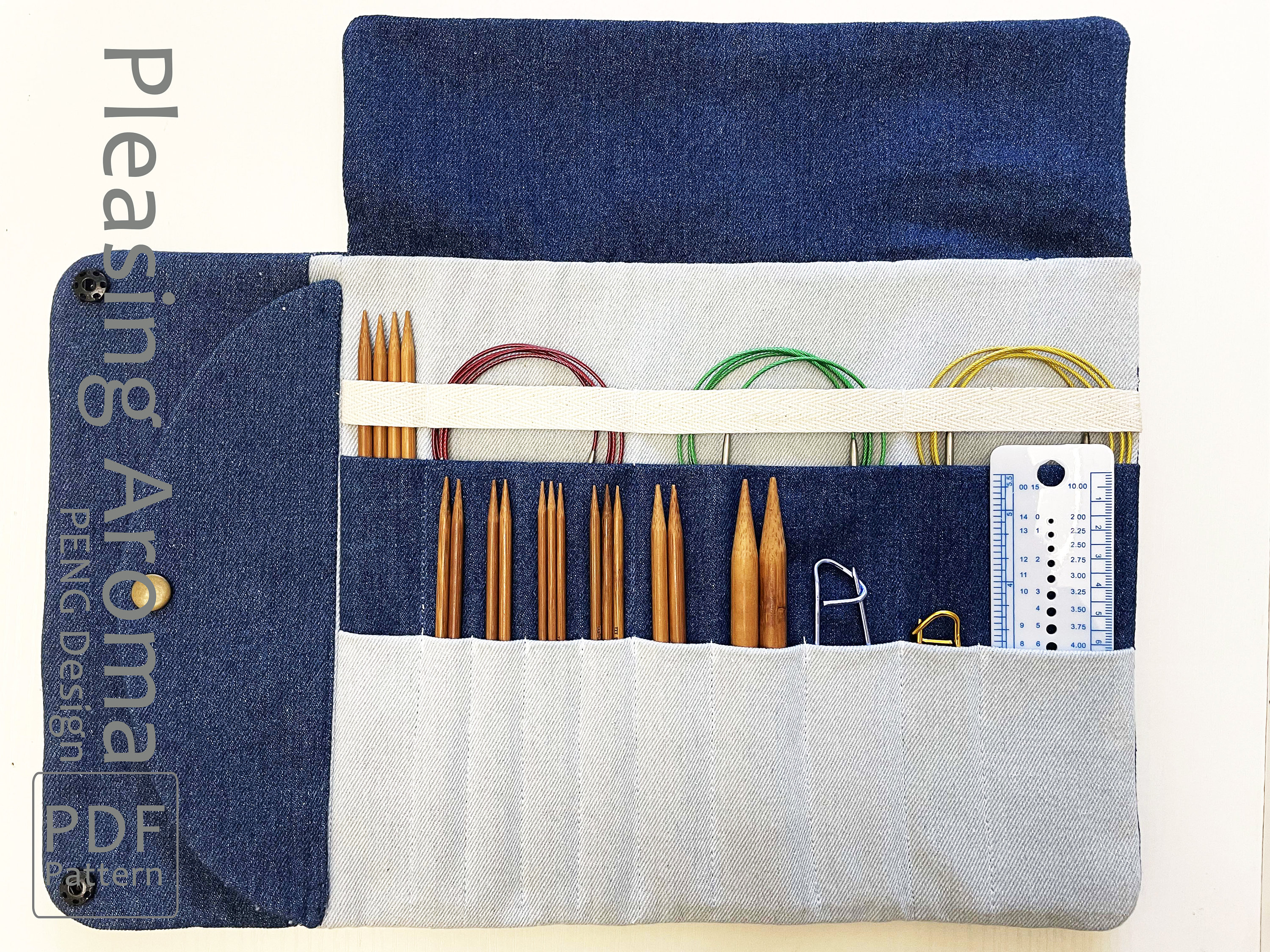 Knitting Needle Case Sewing Pattern/needle Case Sewing Tutorials/pdf ...