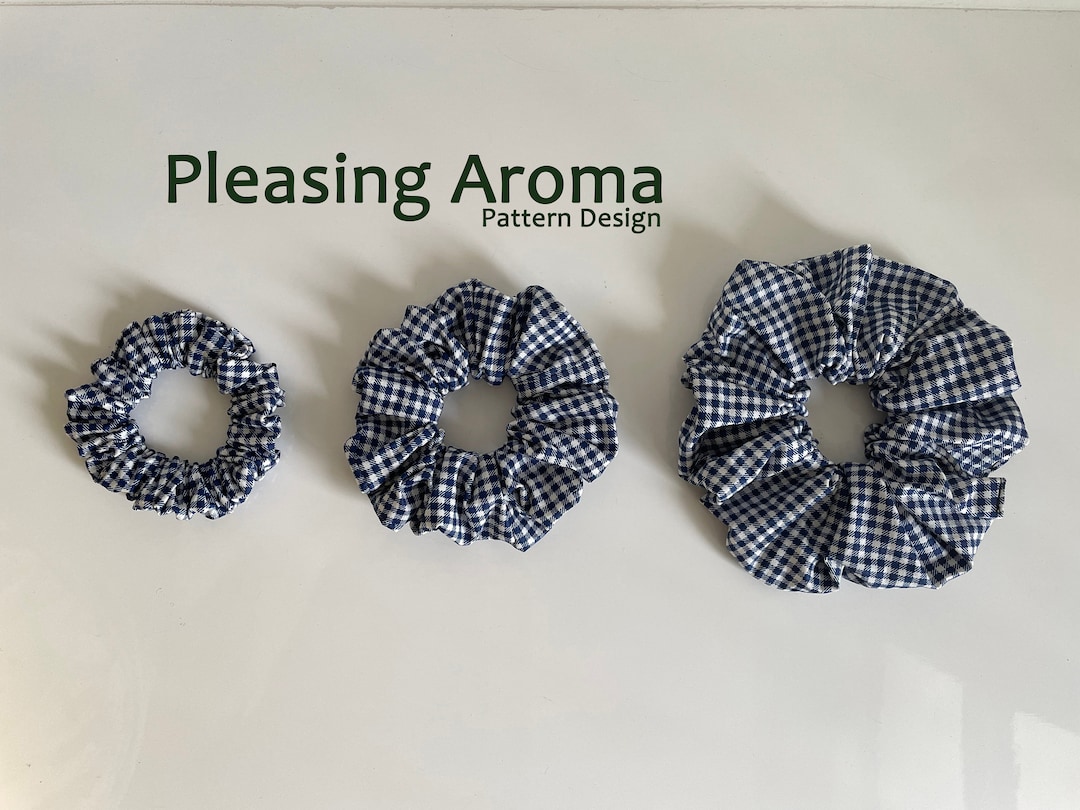 Hair Scrunchie Sewing Tutorials, 3 Sizes Easy Scrunchie Sewing Pattern ...