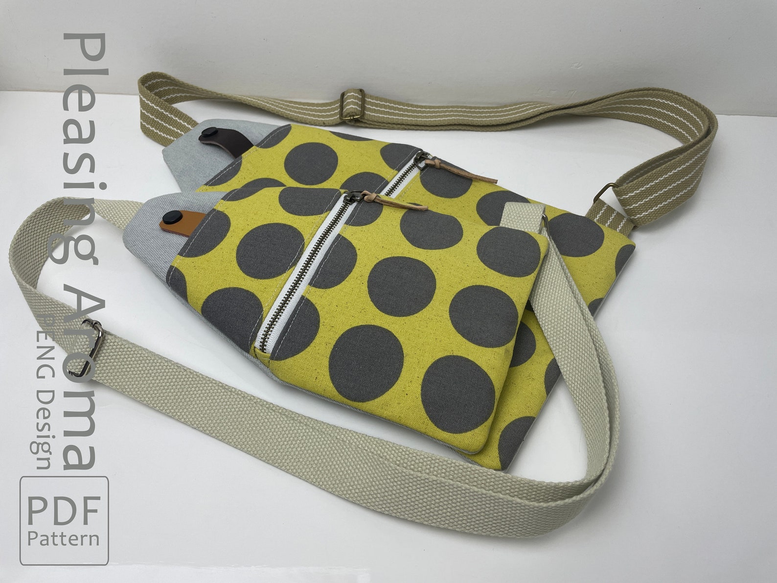 Sling Bag Pattern,2 Sizes Front Sling Purse Sewing Patterns,mini and ...