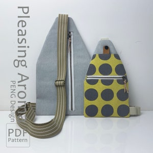Sling Bag Pattern,2 Sizes Front Sling Purse Sewing Patterns,mini and ...