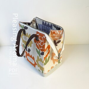 Lunch Tote With Interior Pockets Sewing Tutorials,bento Bag,insulated ...