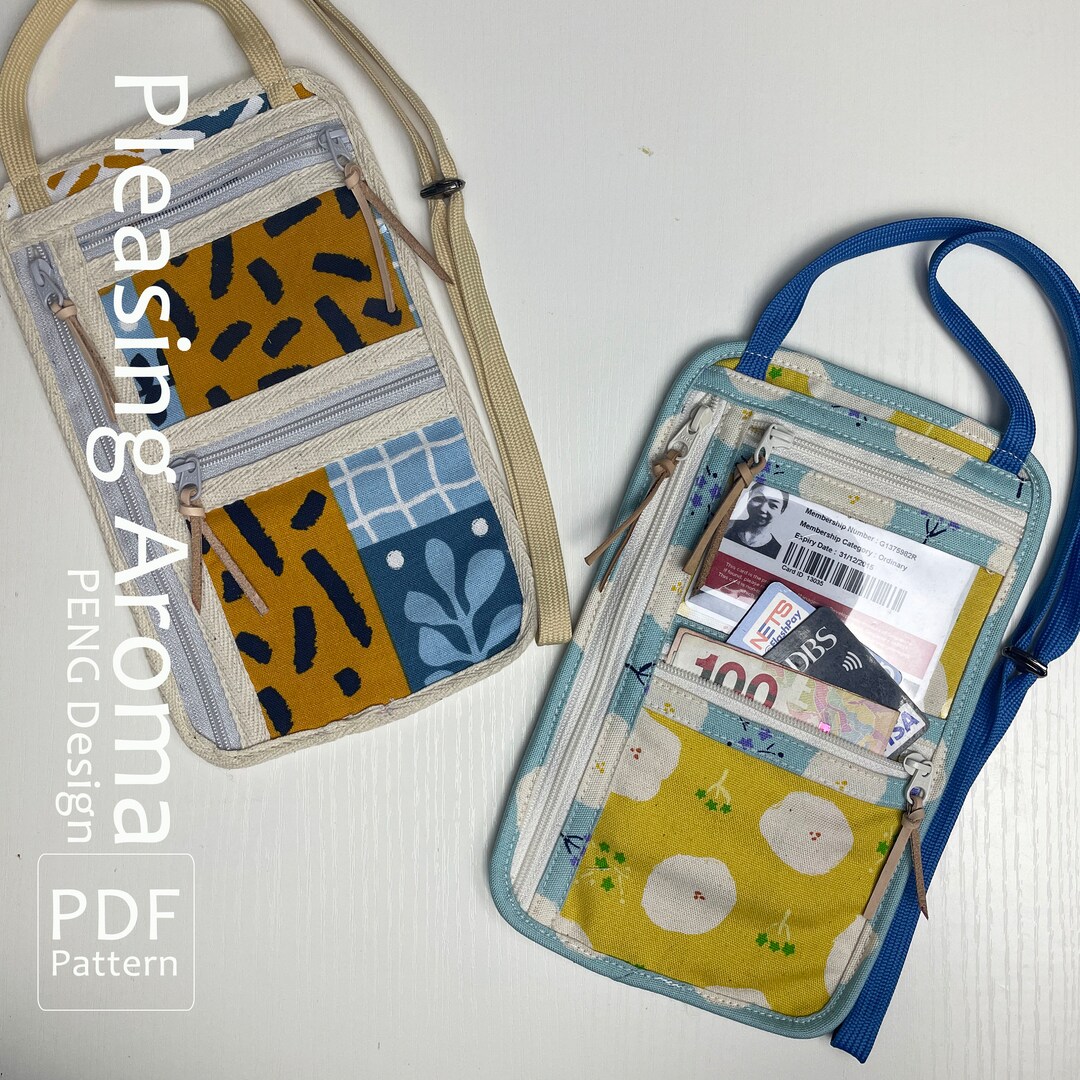 Stash Neck Wallet With Templates, Travel Pouch Sewing Tutorials ...