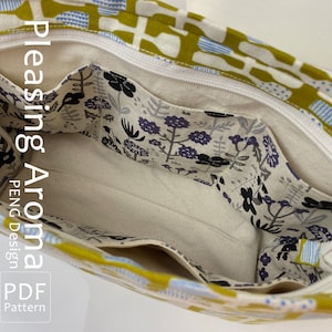 Purse Insert Sewing Pattern, Tote Organizer Sewing Tutorials, Zipper ...