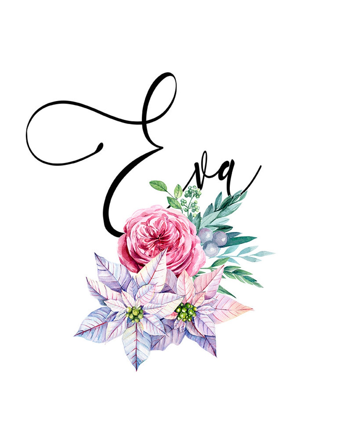 Eva Name Eva Print Eva Wall Art Custom Name Print | Etsy