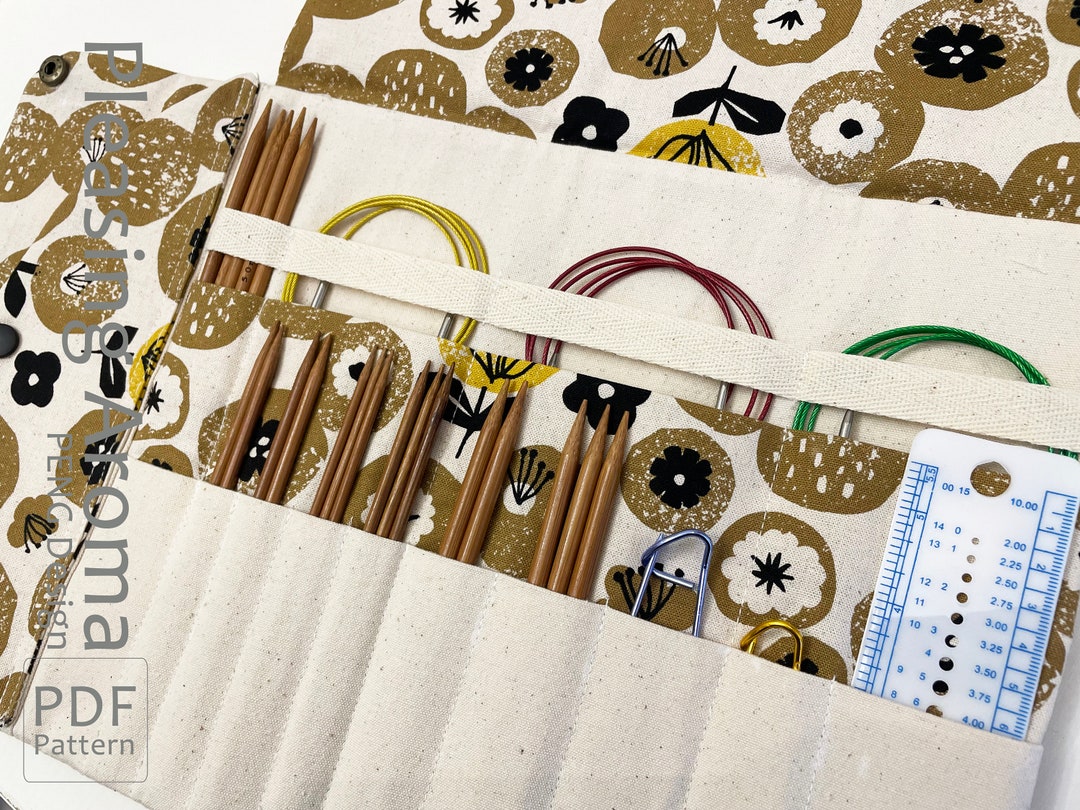 Knitting Needle Case Sewing Pattern/needle Case Sewing Tutorials/pdf ...