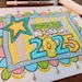Happy New Year 2025 Whimsical Coloring Sheet Resolutions Easy Simple ...