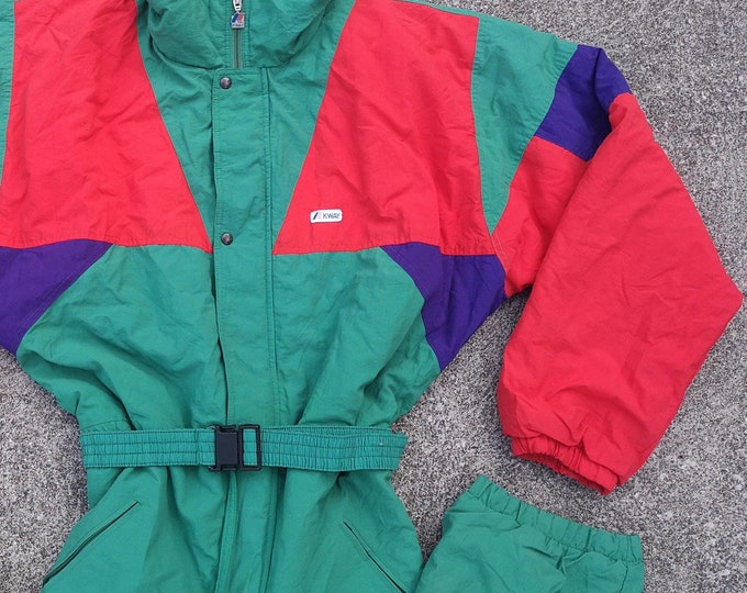 Vintage & Rad 90's K-way International Teal + Red + Purple / One Piece ...