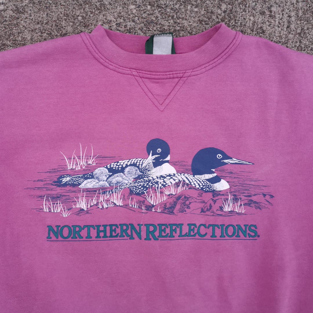Beautiful Vintage 80's / 90's Northern Reflections Faded Pink + Blue ...