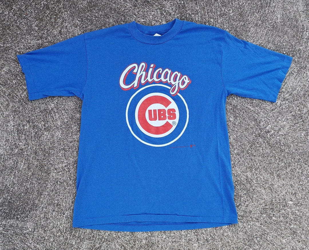 Vintage 1989 Chicago Cubs Liga Nacional papel fino + camiseta con una ...