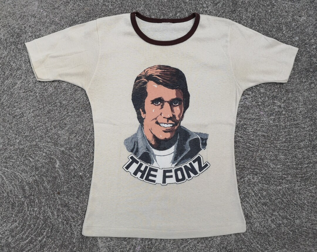 Vintage & Amazing 70's the Fonz Happy Days / Paper Thin / Single Stitched / Ringer Tee / Small ...