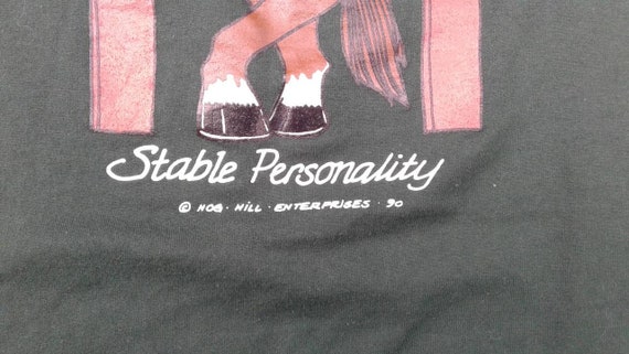 Vintage 1990 Funny Horse "Stable Personality" t-shirt… - Gem