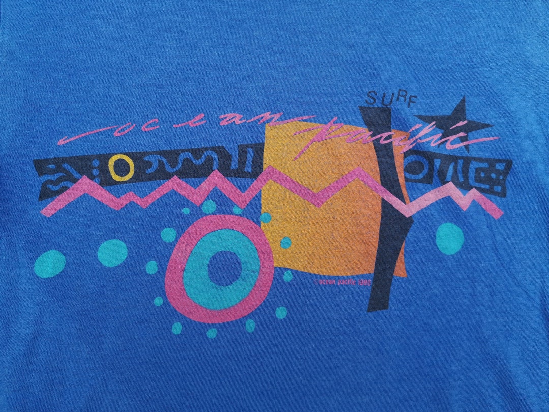 Vintage & Rad 1986 Ocean Pacific Double-sided / Surfing / Single ...