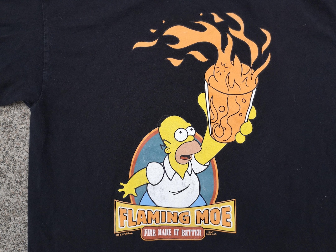 Vintage & Classic Homer Simpson "flaming Moe - Fire Made It Better ...
