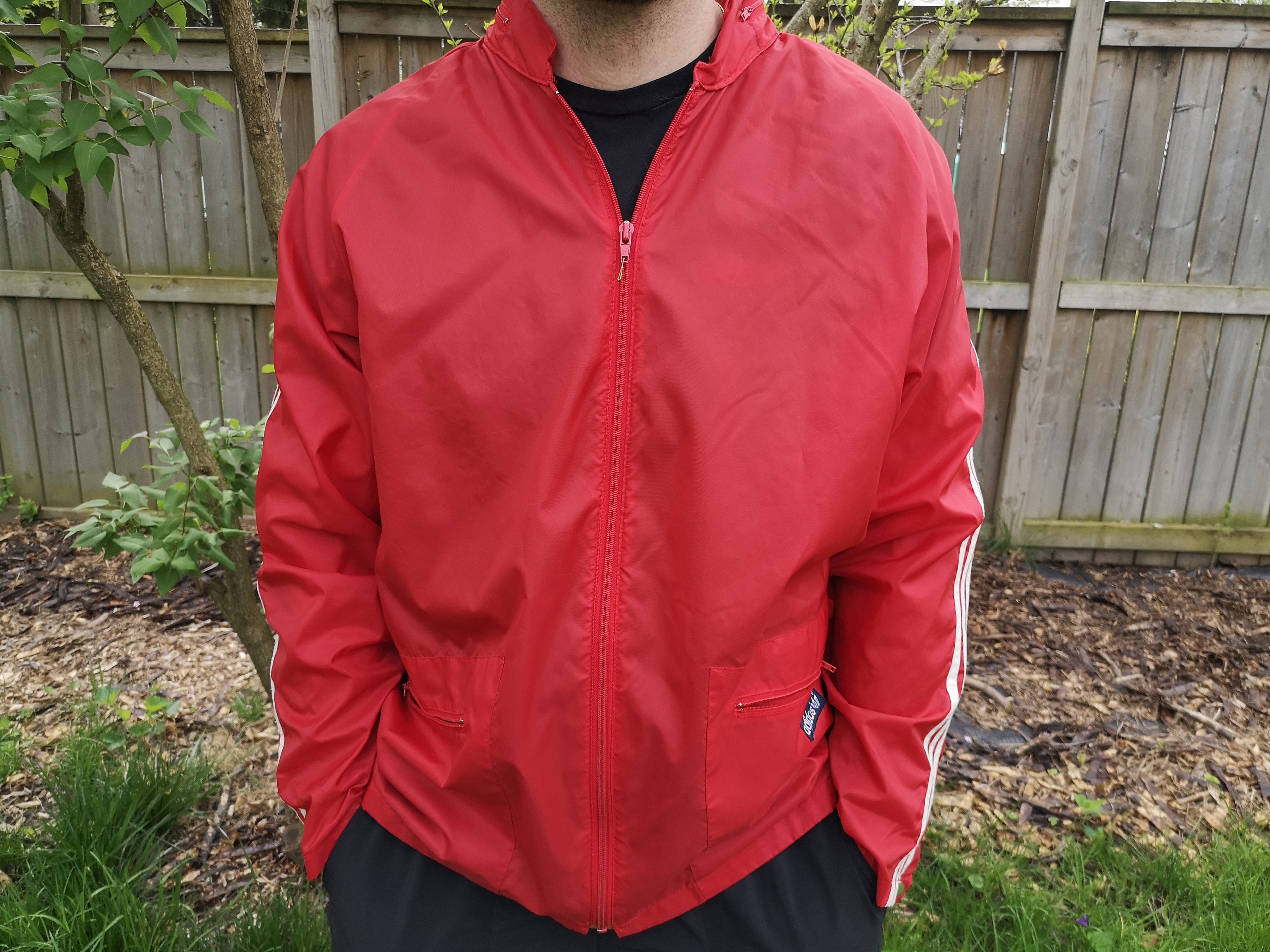 Vintage 80's Adidas / Full Zip up / Red + White Windbreaker Vintage 80's Adidas / Full Zip up / Red + White Windbreaker