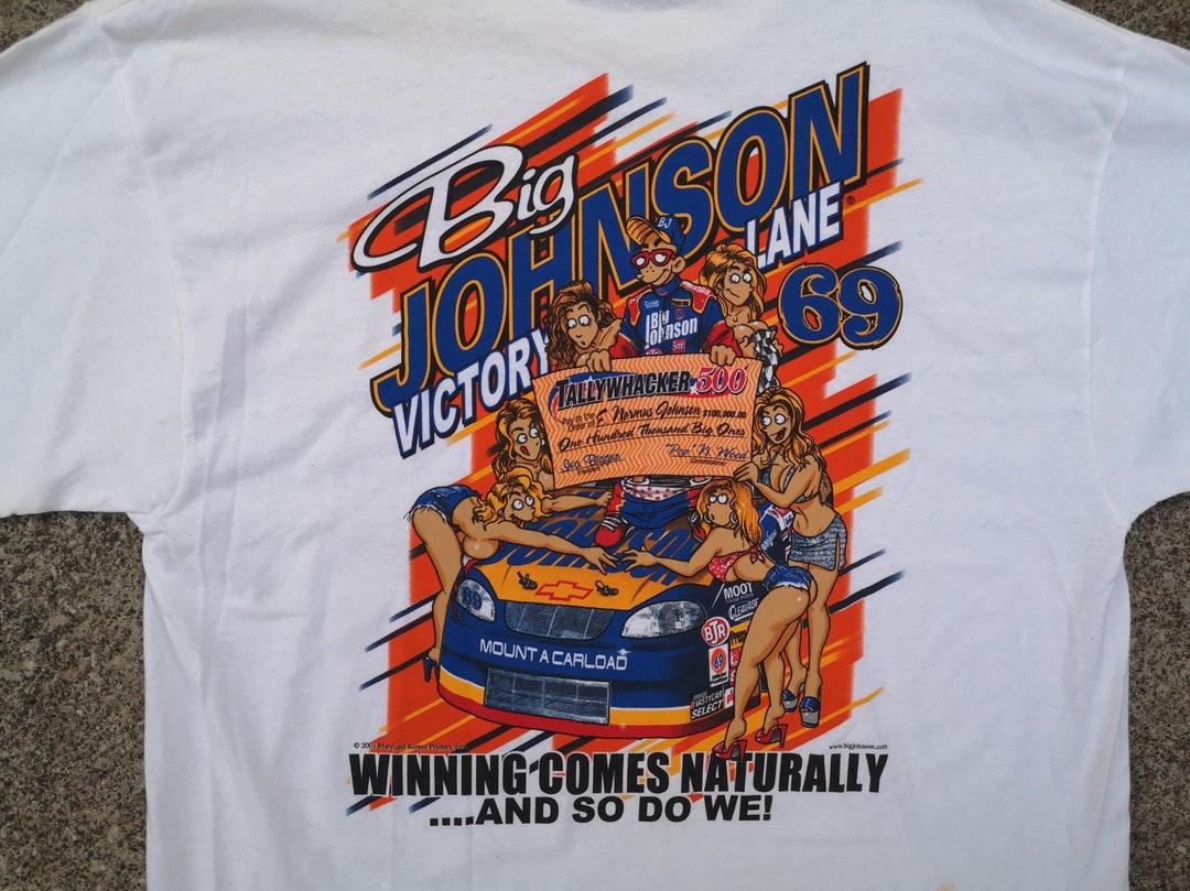 Vintage 2001 "big Johnson Racing 69" Funny Novelty Nascar Racing Double ...