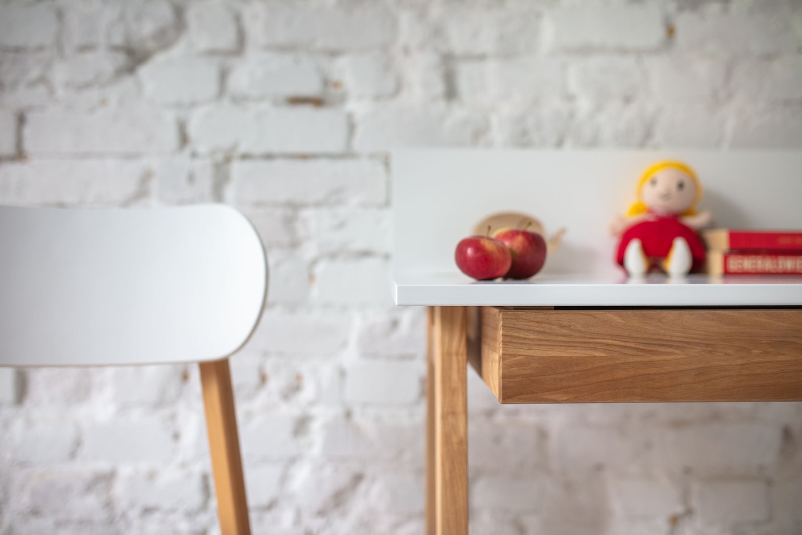 Narrow, Ashwood Writing Desk LUKA Only 50cm Depth - Etsy UK