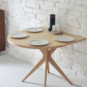 Half Racetrack Dining Table for 4 JUBI Ashveneer - Etsy UK