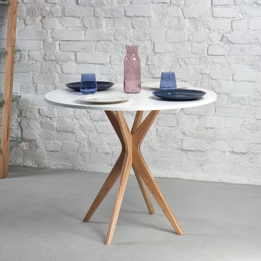 Round Dining Table 90cm JUBI - Various Colors - Etsy