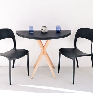 Half Round Extendable Dining Table JUBI - Etsy UK
