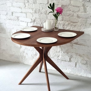 Half Racetrack Dining Table for 4 JUBI Ashveneer - Etsy UK