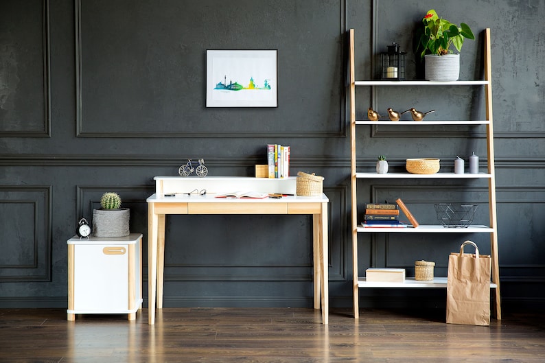 ASHME Wide Ladder Shelf Shelving Unit for Living Room | Etsy