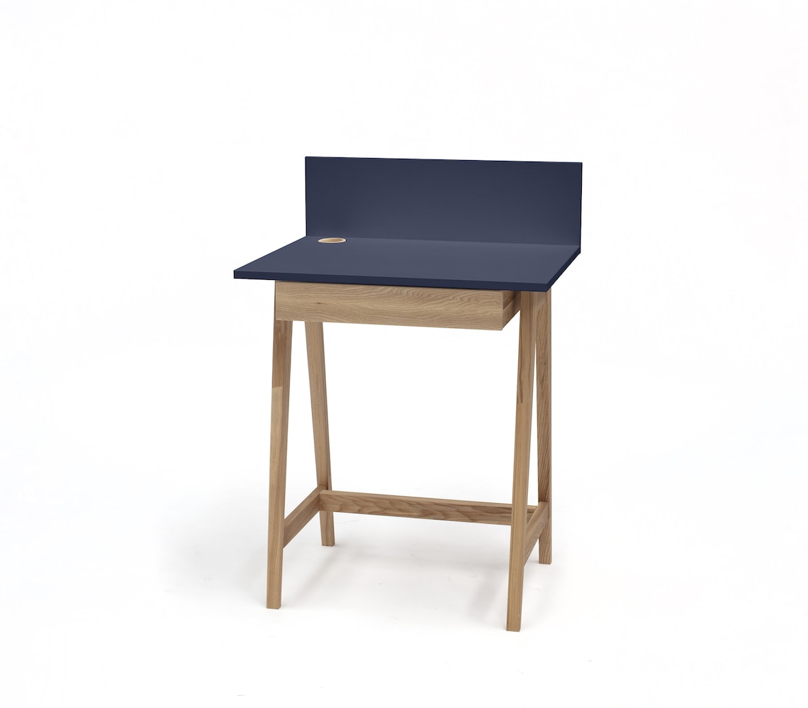 Narrow, Ashwood Writing Desk LUKA Only 50cm Depth - Etsy