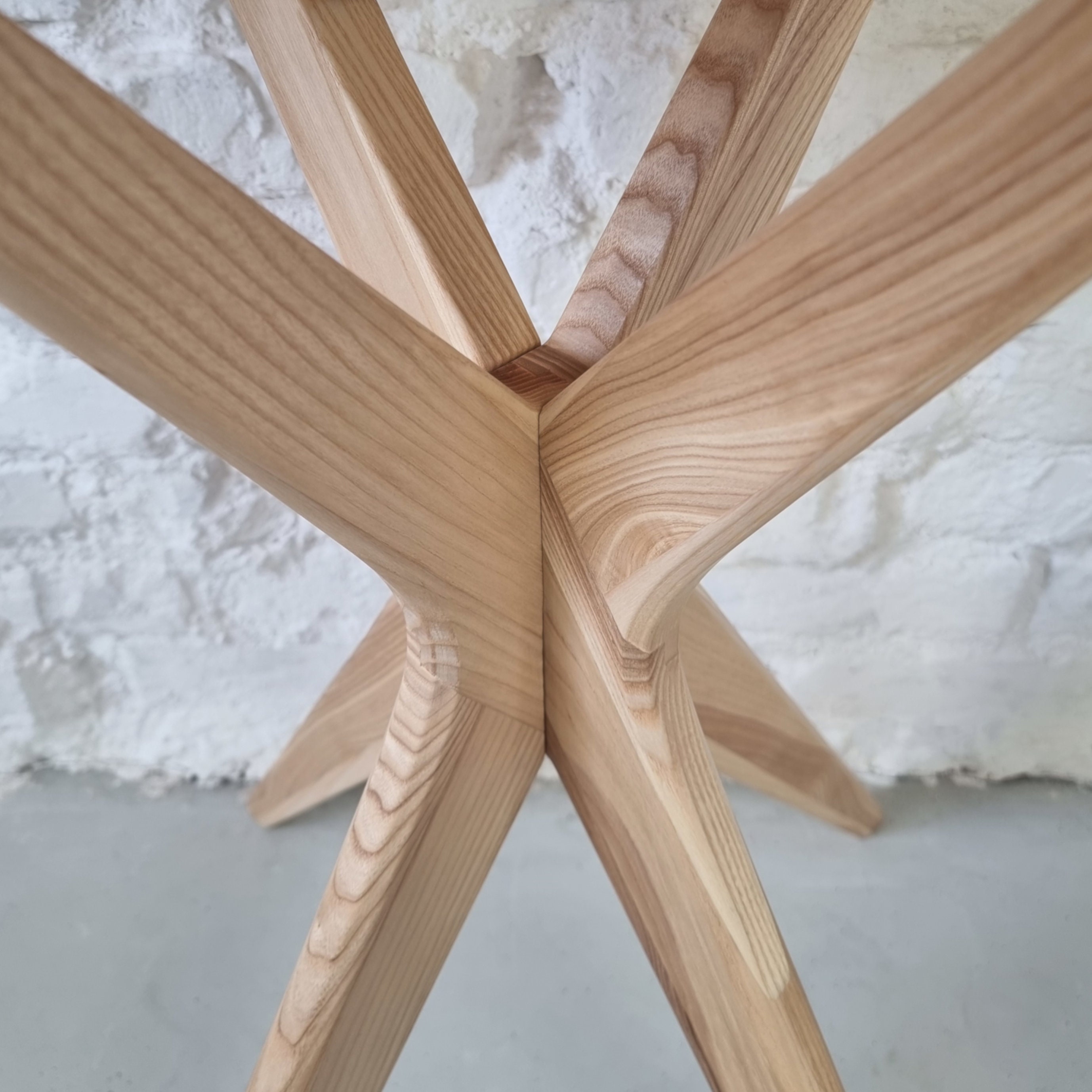 Table Base Solid Wood X Shape in Various Colours - Etsy UK