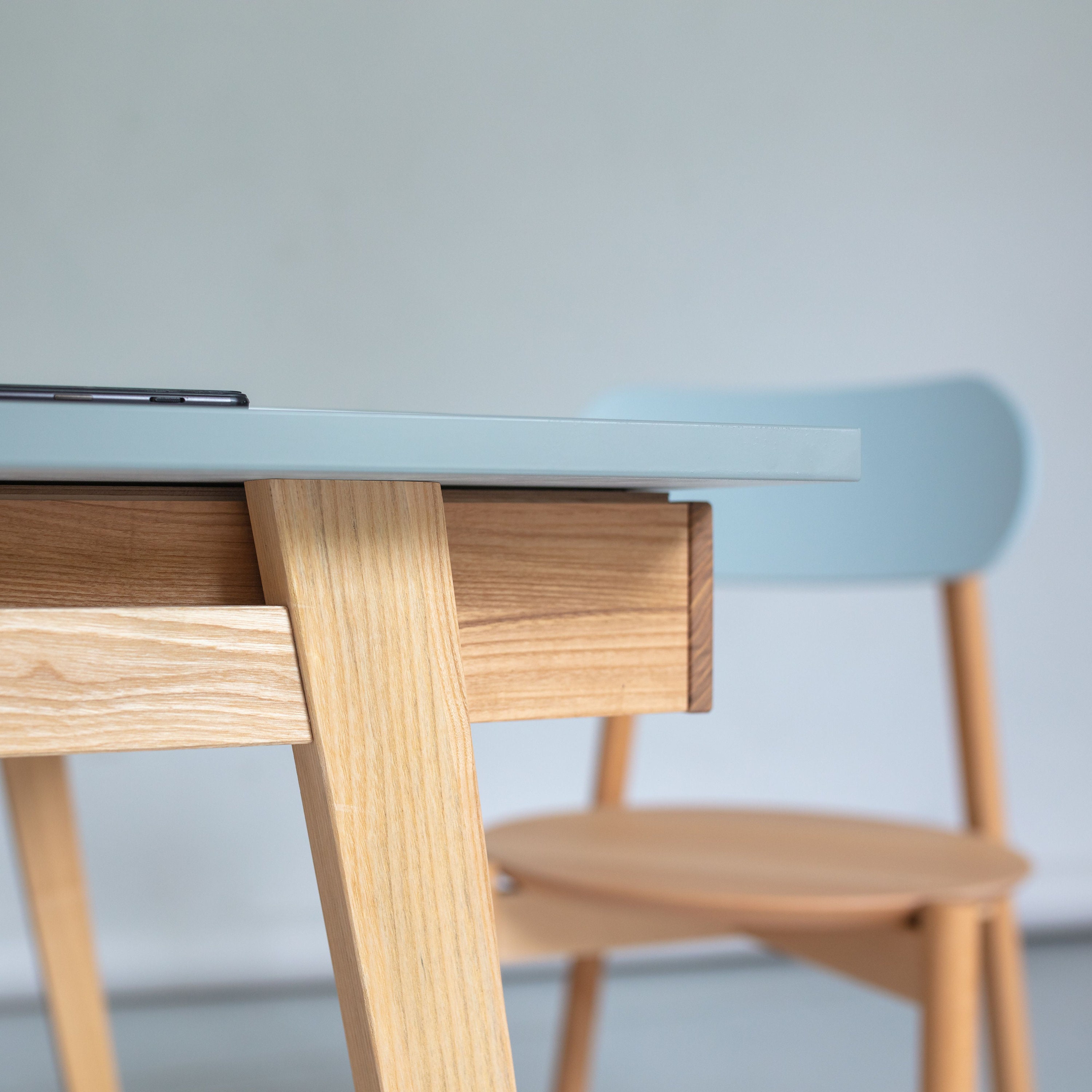 Narrow, Ashwood Writing Desk LUKA Only 50cm Depth - Etsy UK