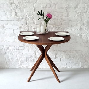Half Racetrack Dining Table for 4 JUBI Ashveneer - Etsy UK