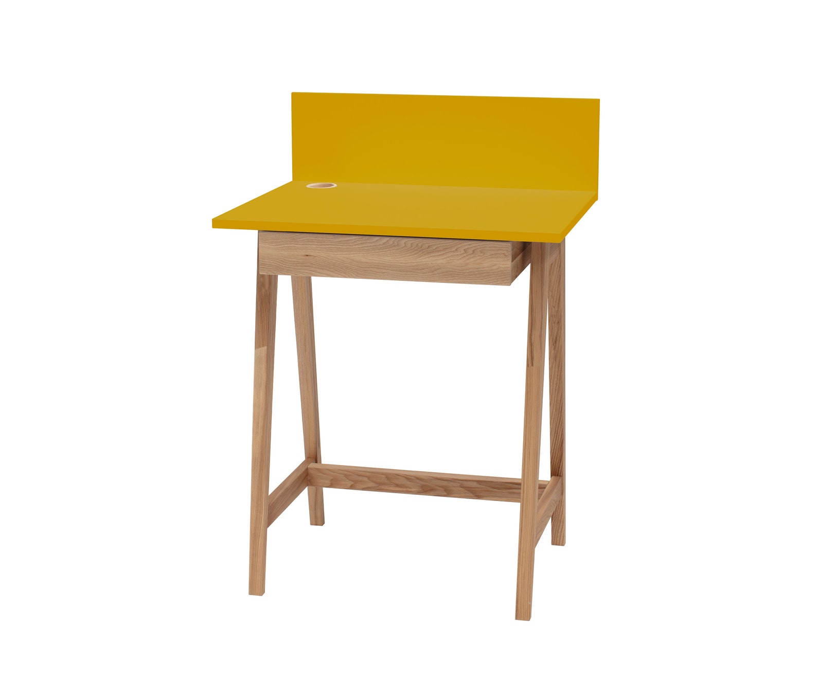 Narrow, Ashwood Writing Desk LUKA Only 50cm Depth - Etsy UK