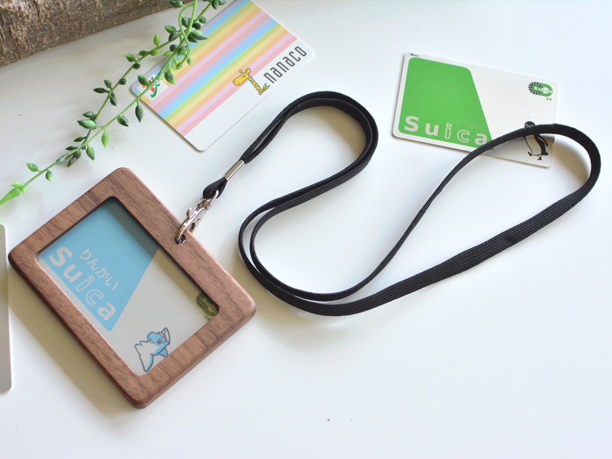 Wooden Neck Strap ID Card Holder/walnut - Etsy
