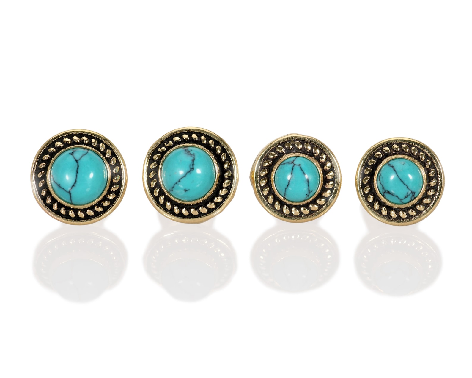 Turquoise Stud Earrings // Turquoise Earrings // Turquoise Ear Studs ...