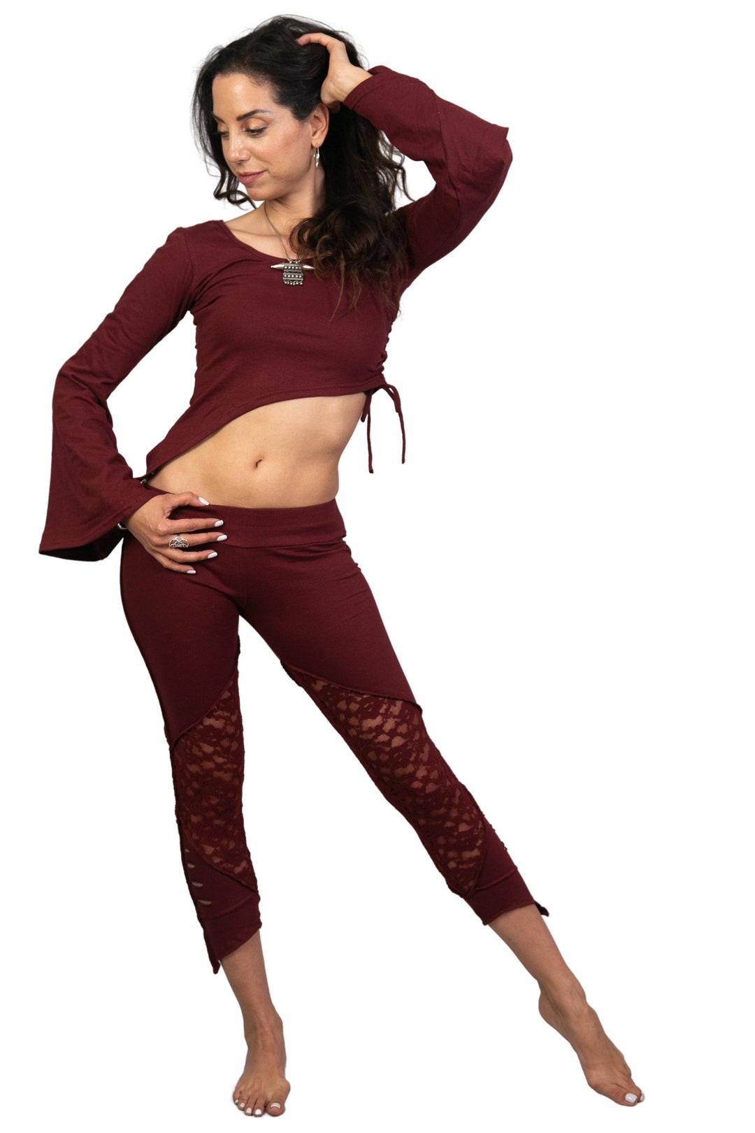 Crop Top for Women, Dance Top, Yoga Wear, Boho Top, Asymmetrical Shirt ...