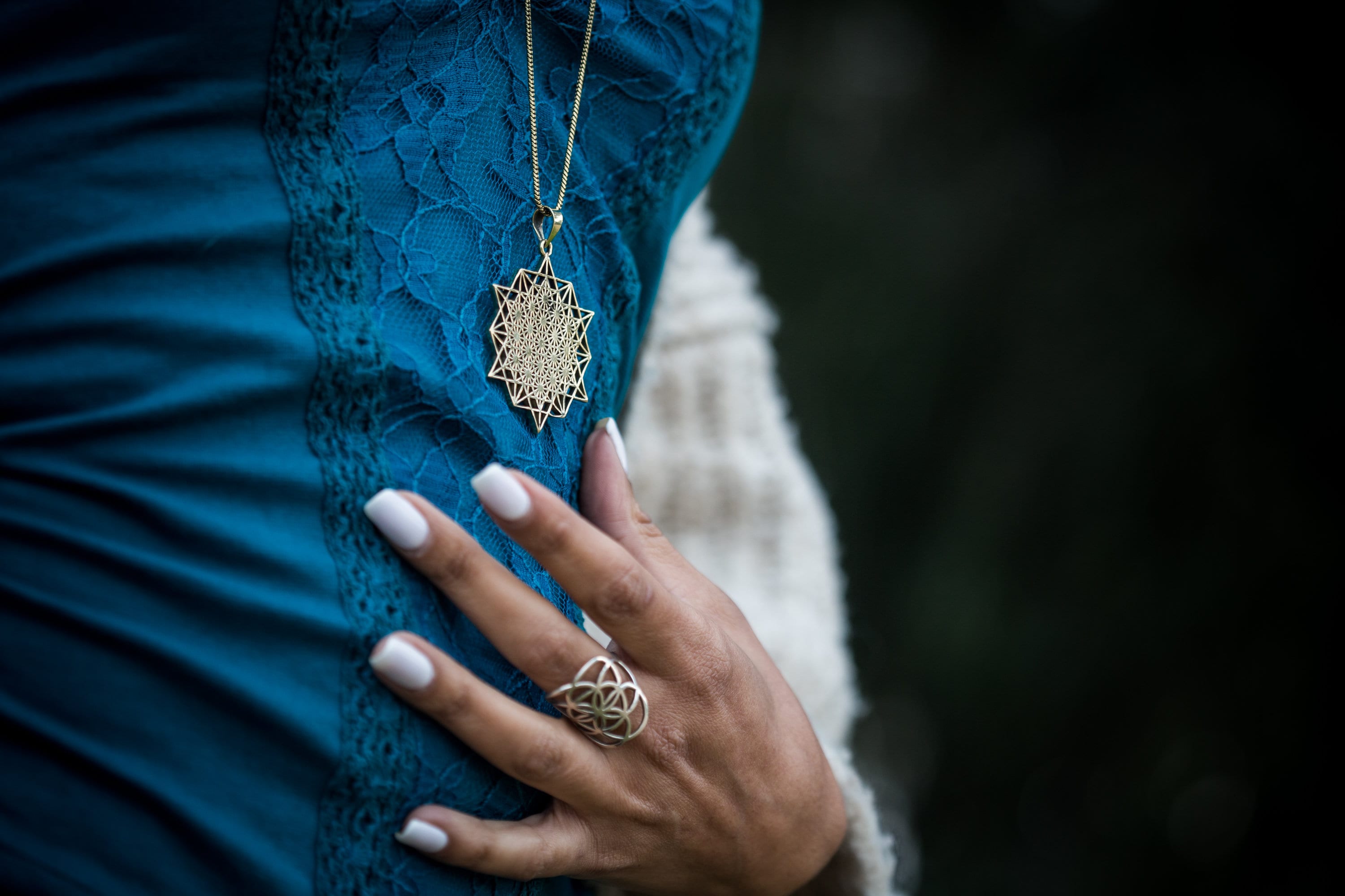 64 Tetrahedron Symbolic Charm Necklace for Women Golden - Etsy