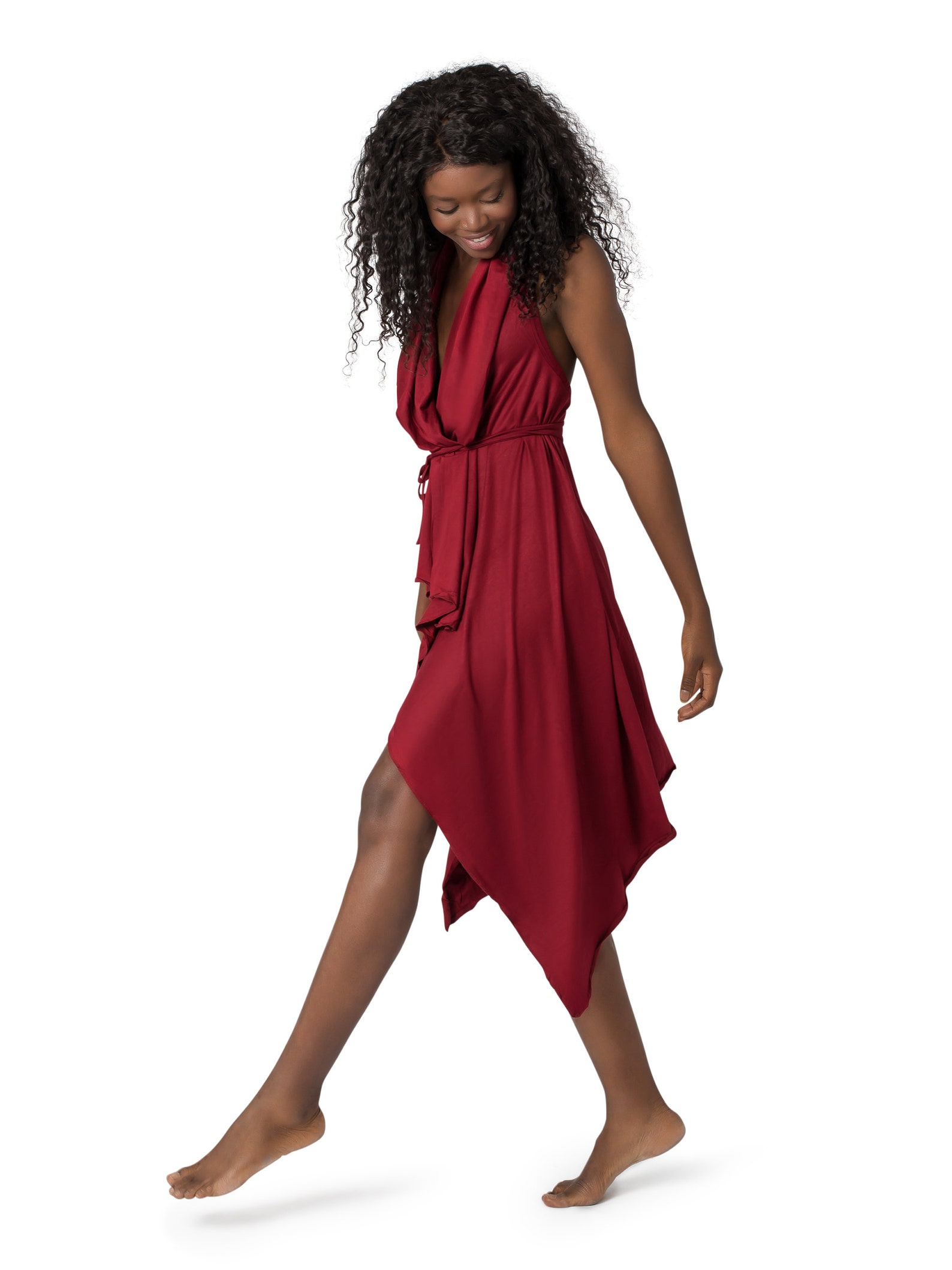 Versatile One Size Dress Sexy Red V-neck Dress for Women - Etsy