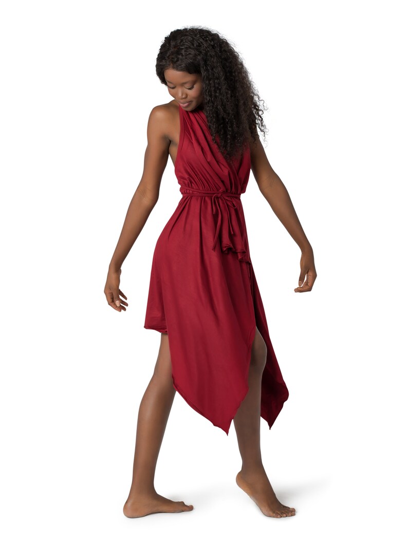 Versatile One Size Dress Sexy Red V-neck Dress for Women - Etsy