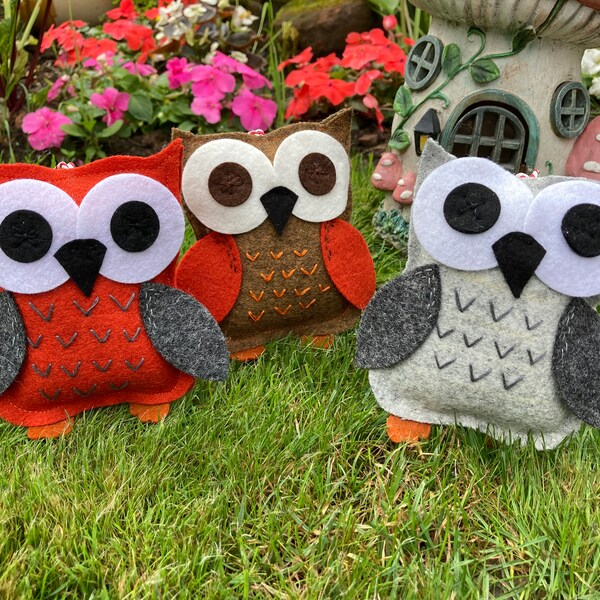 Felt Owls - Etsy